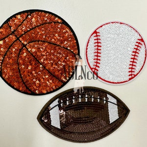 Basketball Patch, Basketball Sequin Patch, Basketball Game Day Patch, Custom Team Spirit Wear ...
