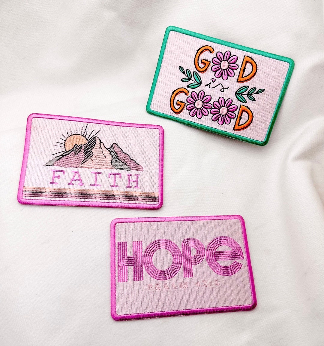 Faith Patches, God is Good Patch, Hope Patch, Bible Patch, Preppy Patch, Patches for Hat ...