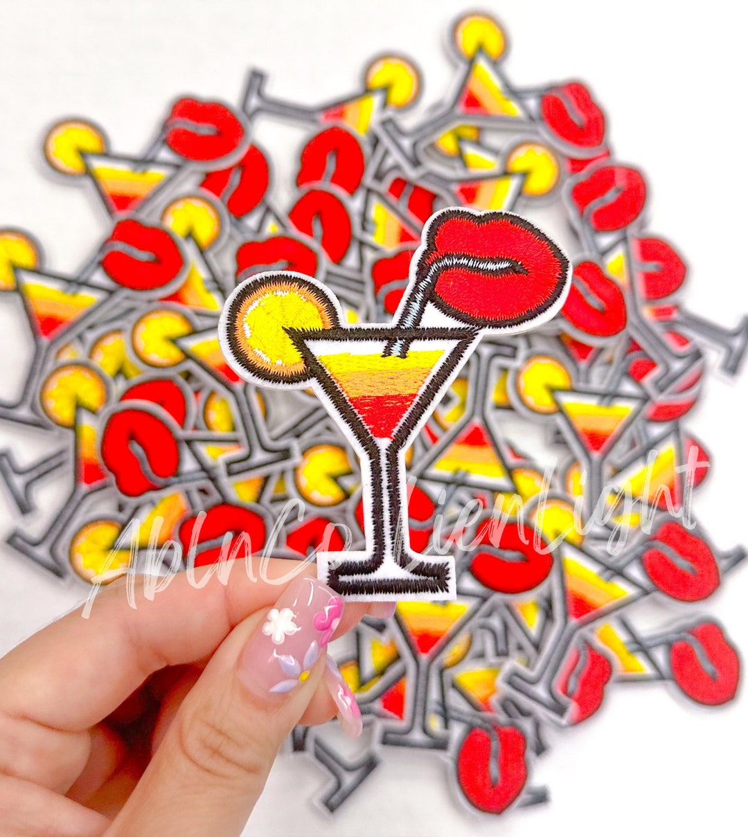 Martini Patch, Trucker Hat Patches, Summer Patch, Beach Patch, Retro ...