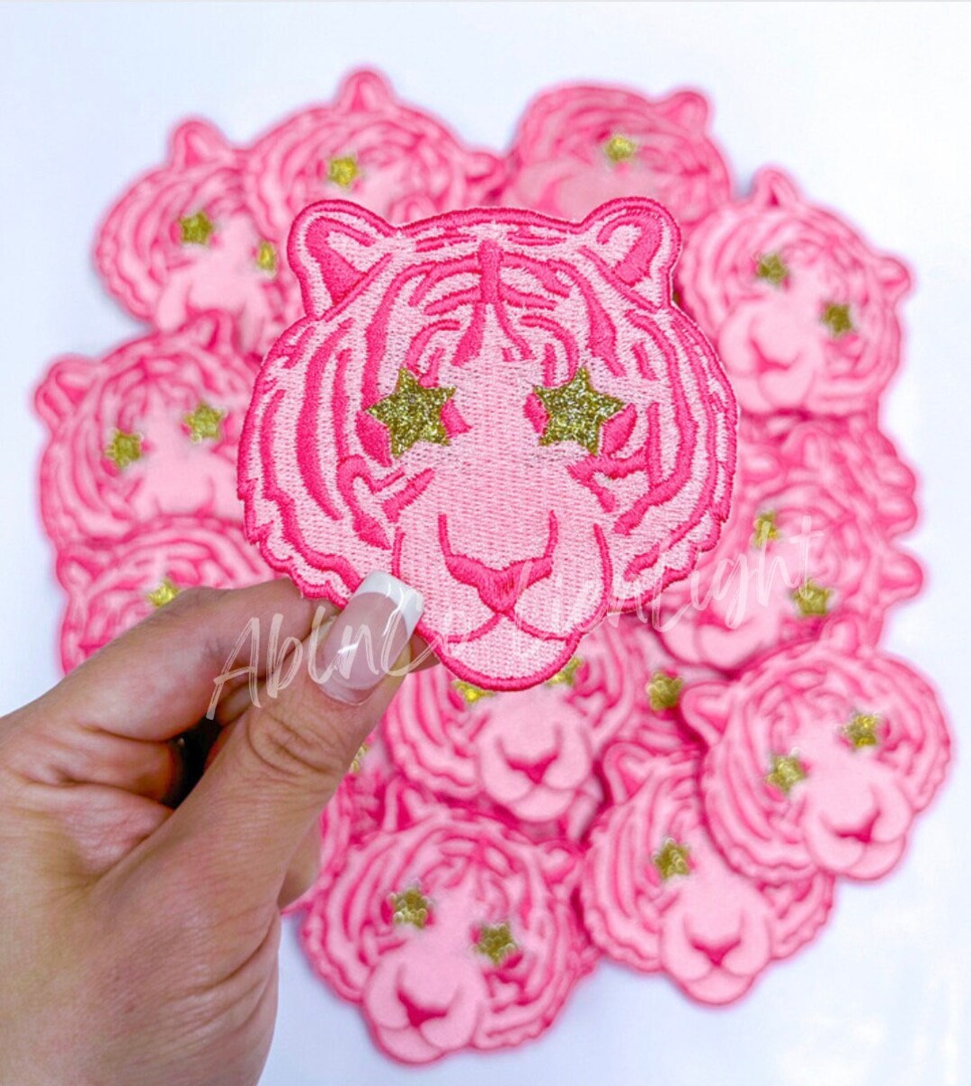 Tiger Patch, Pink Tiger Patch, Preppy Patch, Preppy Pink Mascots, Pink ...