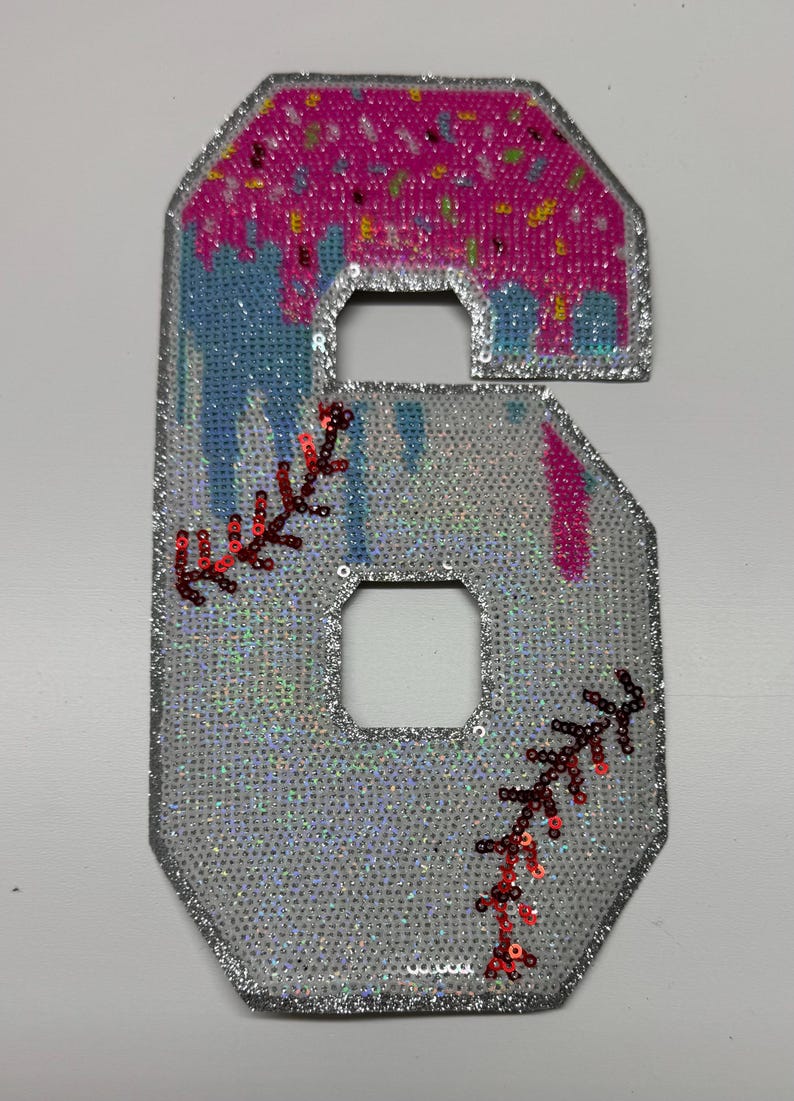 Sequin Baseball Number Patch: Game Day Drip DIY (9