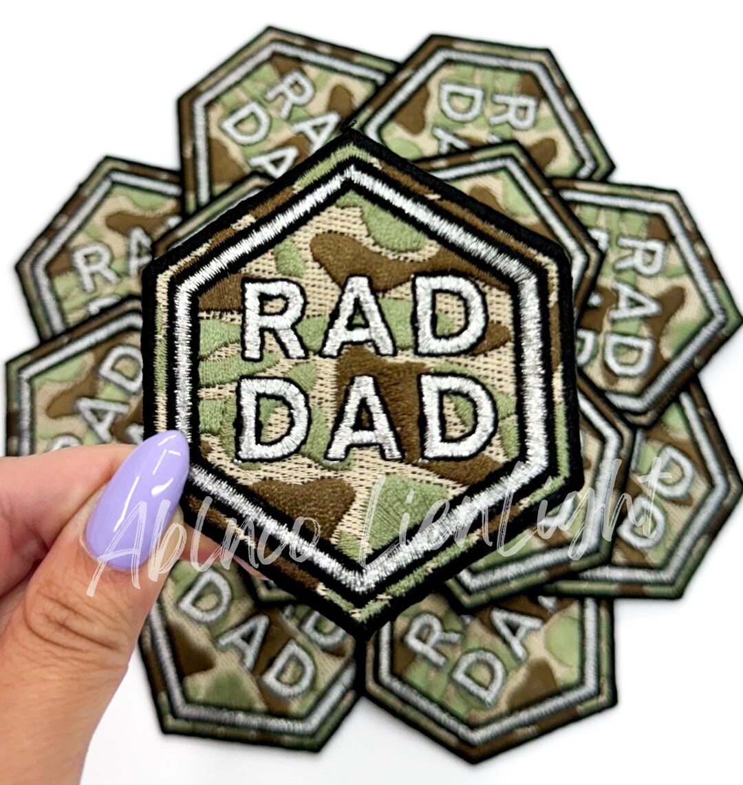 Rad Dad Patch, Camo Patch, Trucker Hat Patches, Hunting Patch, Iron on ...