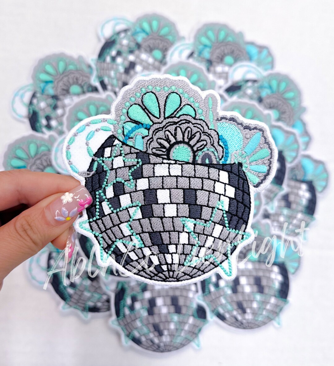 Disco Ball Patch, Trucker Hat Patch, Turquoise Patch, Concho Jewelry ...