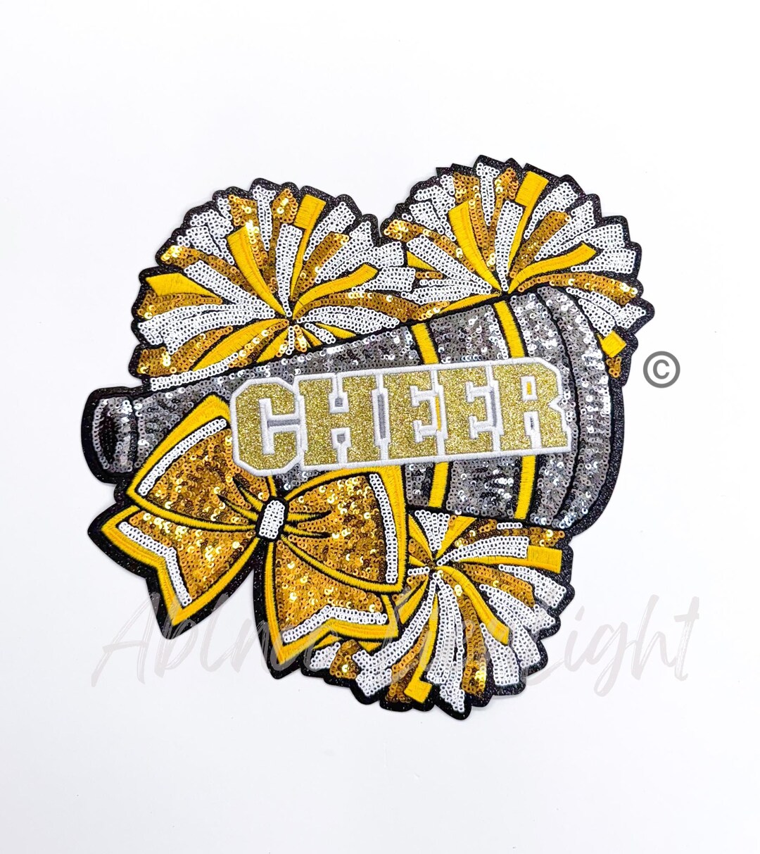 Cheer Patch, Gold Cheer Patch, Comp Day Patch, Megaphone Patch, Pom Pom Patch, Dance Patch, Bow ...