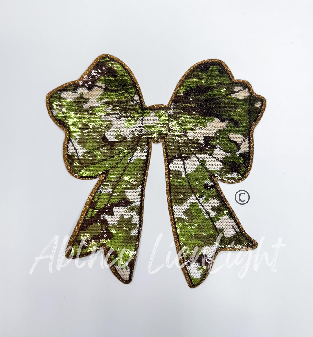 Large Camo Sequin Bow Patch: DIY Applique (10.5'') - Etsy