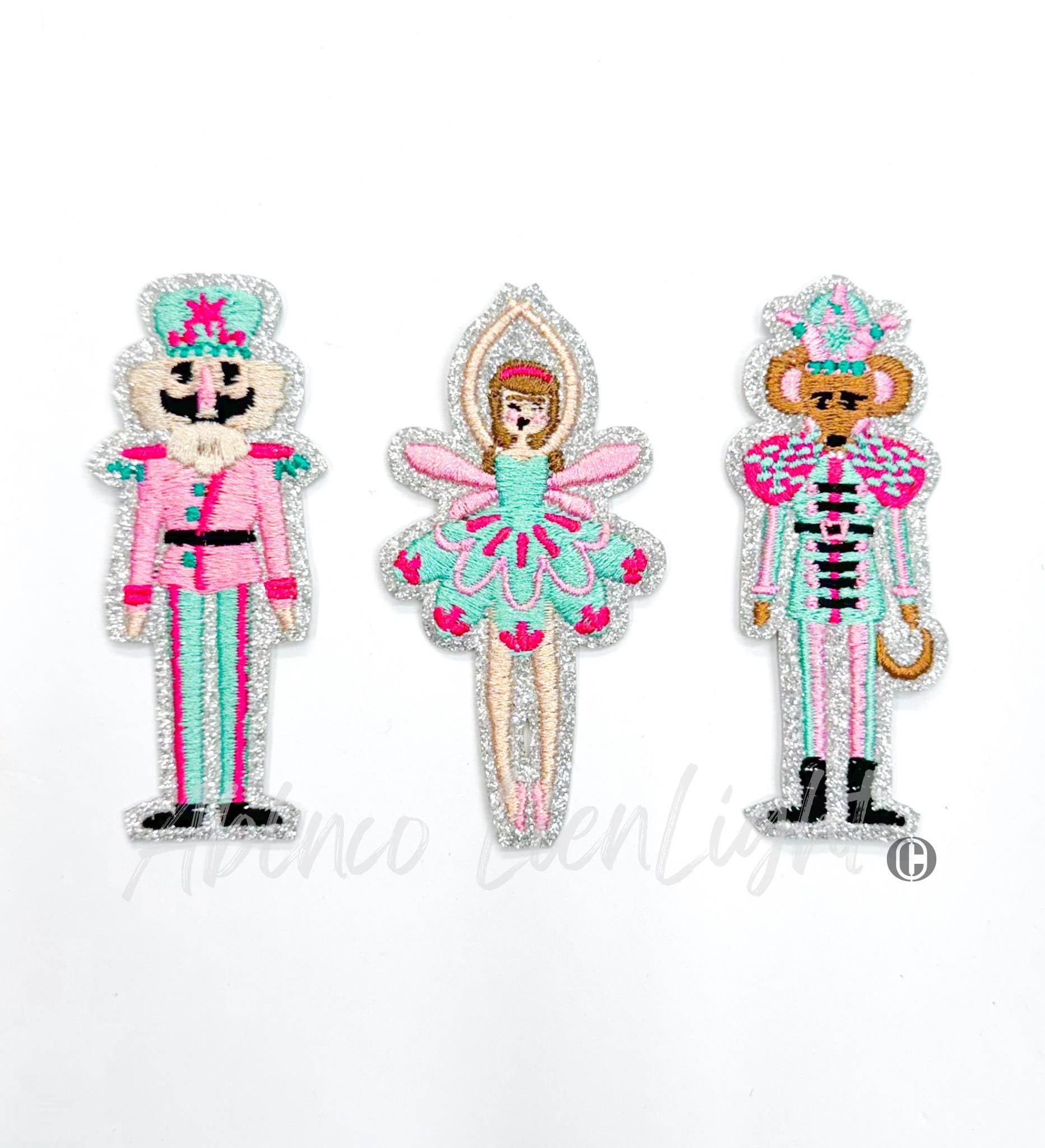 Nutcracker Trio Patch: Pink Christmas Embroidery Iron-on Patch - Etsy