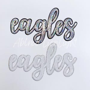 Sequin Eagles Patch: Iron on Mascot Patch - 12” X 6.5” - Etsy