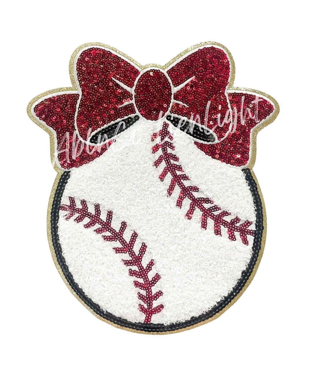 Baseball Patch, Baseball Sequin Patch, Large Baseball Chenille Patch ...