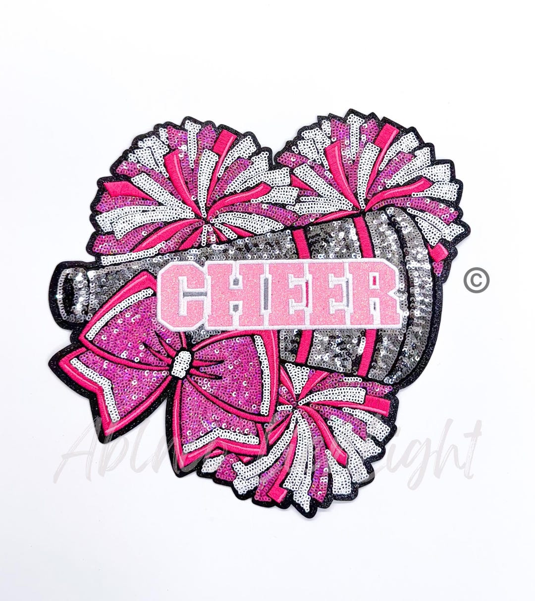Cheer Patch, Pink Cheer Patch, Comp Day Patch, Megaphone Patch, Pom Pom Patch, Dance Patch, Bow ...