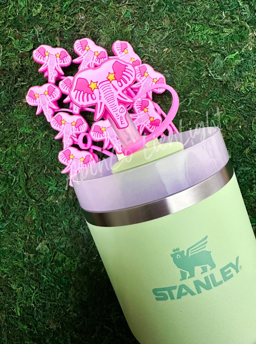 Straw Topper Preppy Pink Mascot Elephant Bama Straw Topper - Etsy