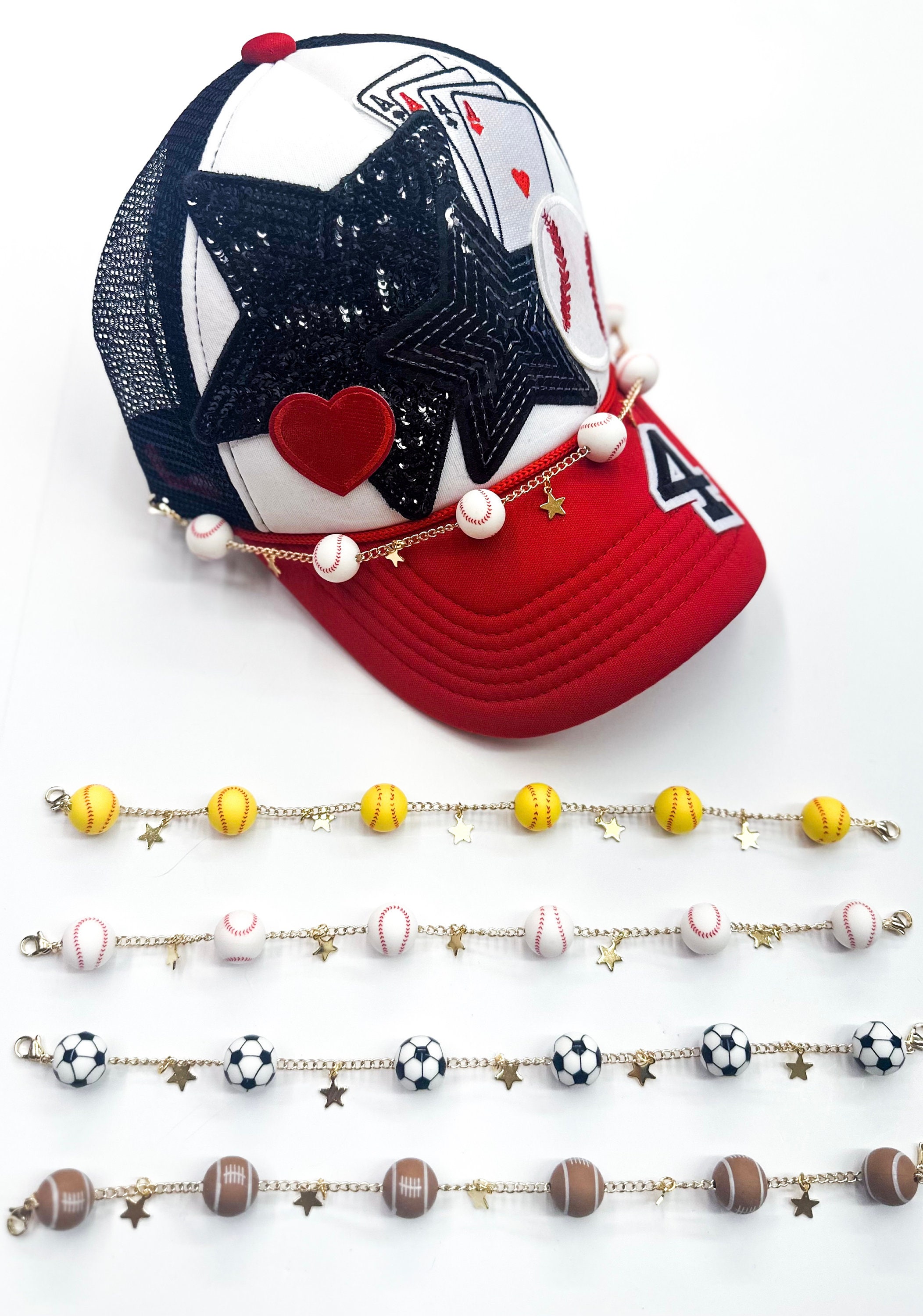 Trendy Trucker Hat Chain: Sports Ball Hat Accessories - Etsy