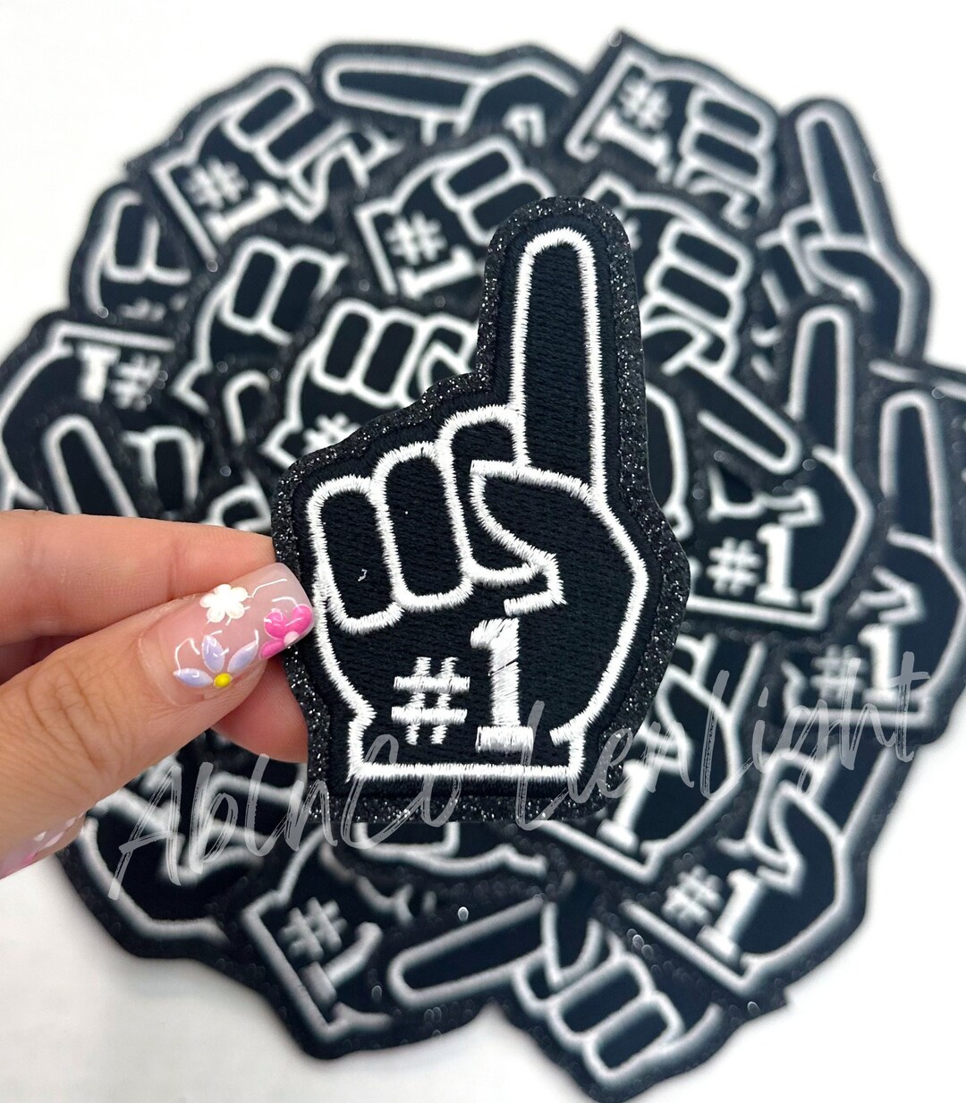 Black Foam Finger Patch: Game Day Chenille Applique - Etsy