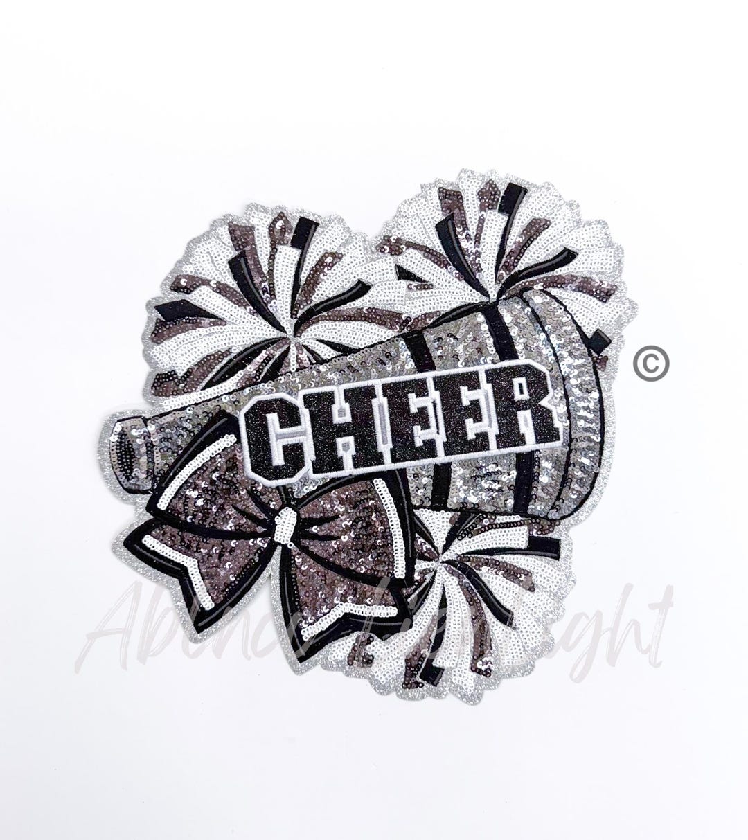Cheer Patch, Black Cheer Patch, Comp Day Patch, Megaphone Patch, Pom ...