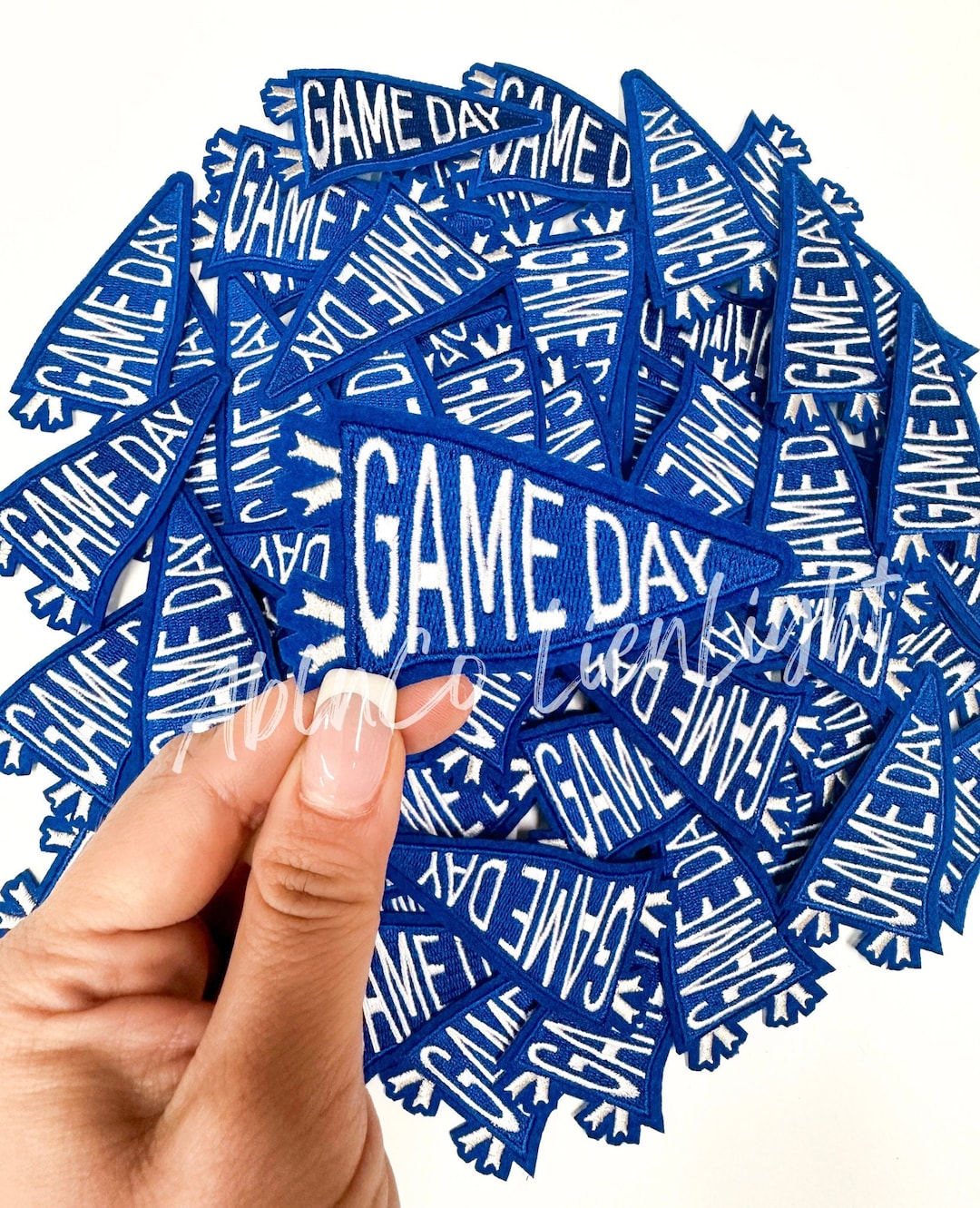 Royal Blue Game Day Pennant Patch: Chenille & Sequin - Etsy