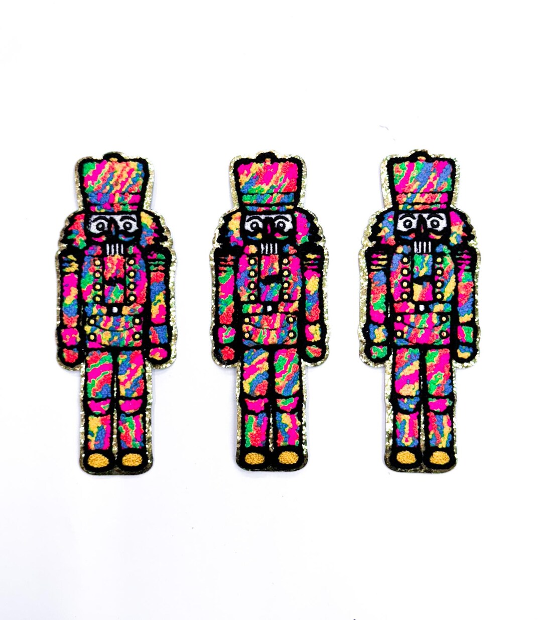 Nutcracker Patch, Nutcracker Trio Patch, Christmas Patches, Chenille Patch Iron On, Holiday ...