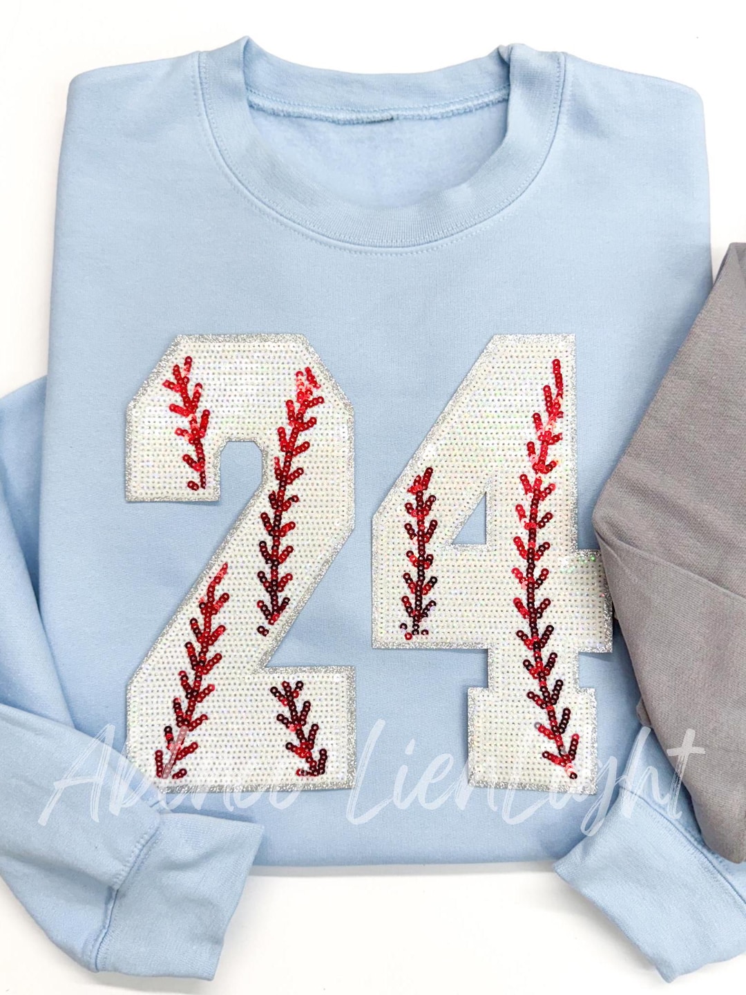 Large Sequin Baseball Number Patch: Game Day Shirt Patch (9