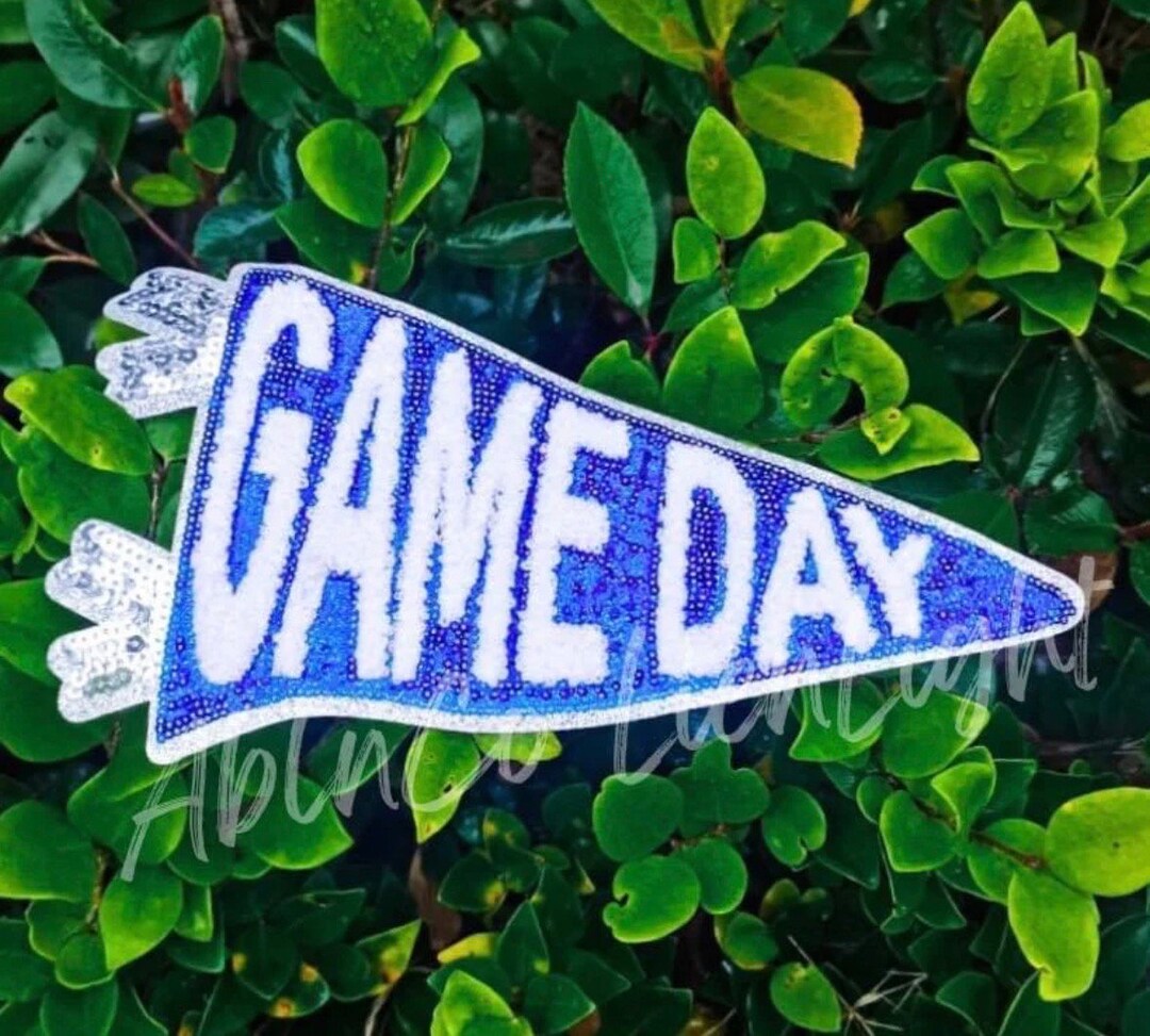 Royal Blue Game Day Chenille Patch: Pennant Flag Iron on (11”) - Etsy
