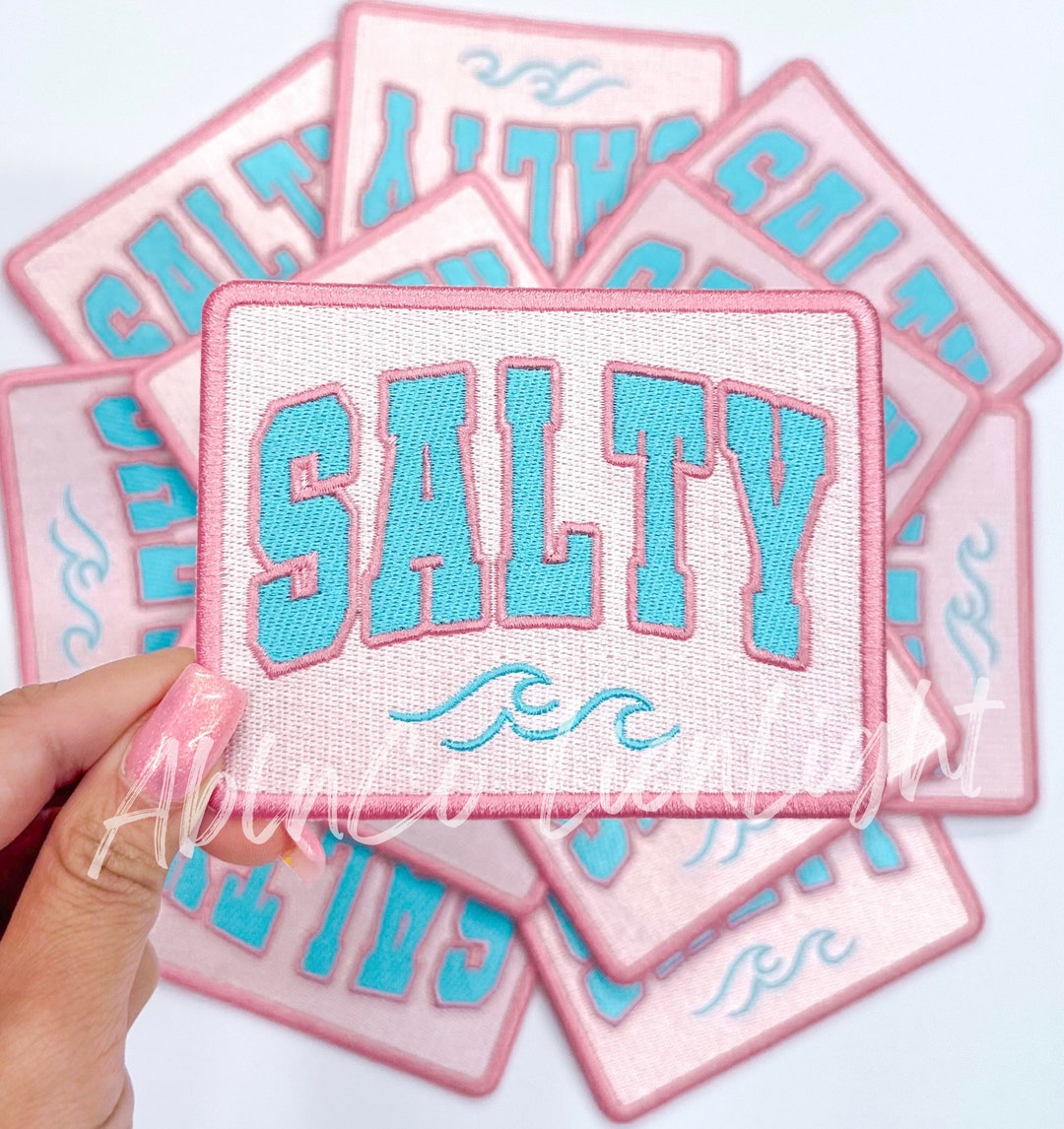 Salty Patch, Trucker Hat Patches, Summer Patch, Embroidery Patch ...