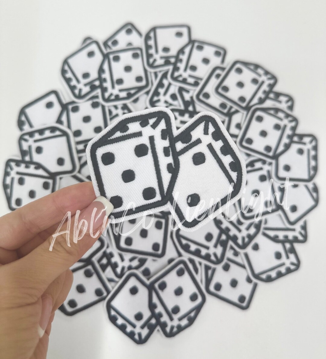 Dice Patch: Embroidered Iron-on Patch, Trucker Hat Accessory - Etsy