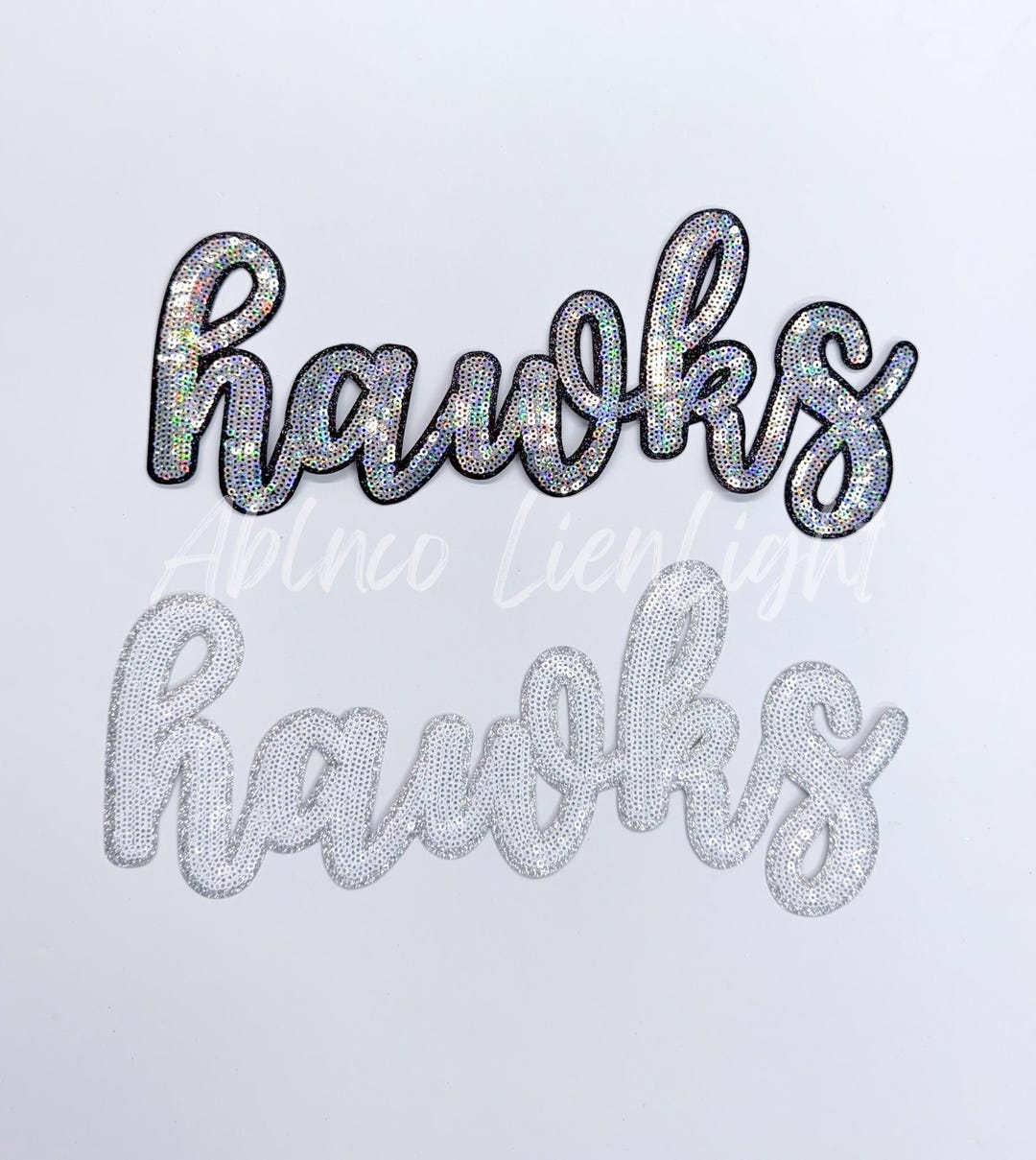 Hawks Sequin Script Patch: Iron on Mascot Patch (12” X 5.25”) - Etsy