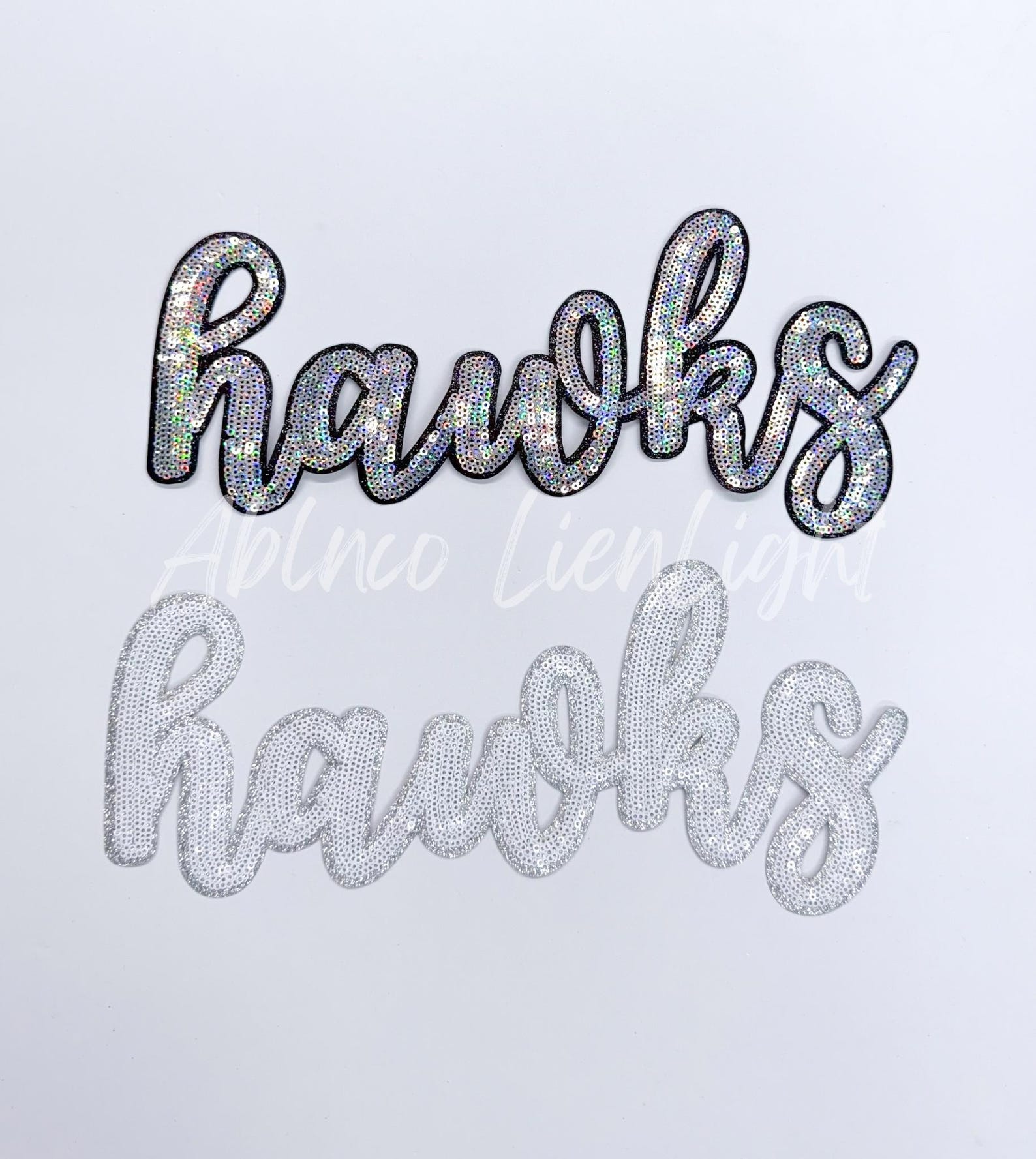 Hawks Sequin Script Patch: Iron on Mascot Patch (12” X 5.25”) - Etsy