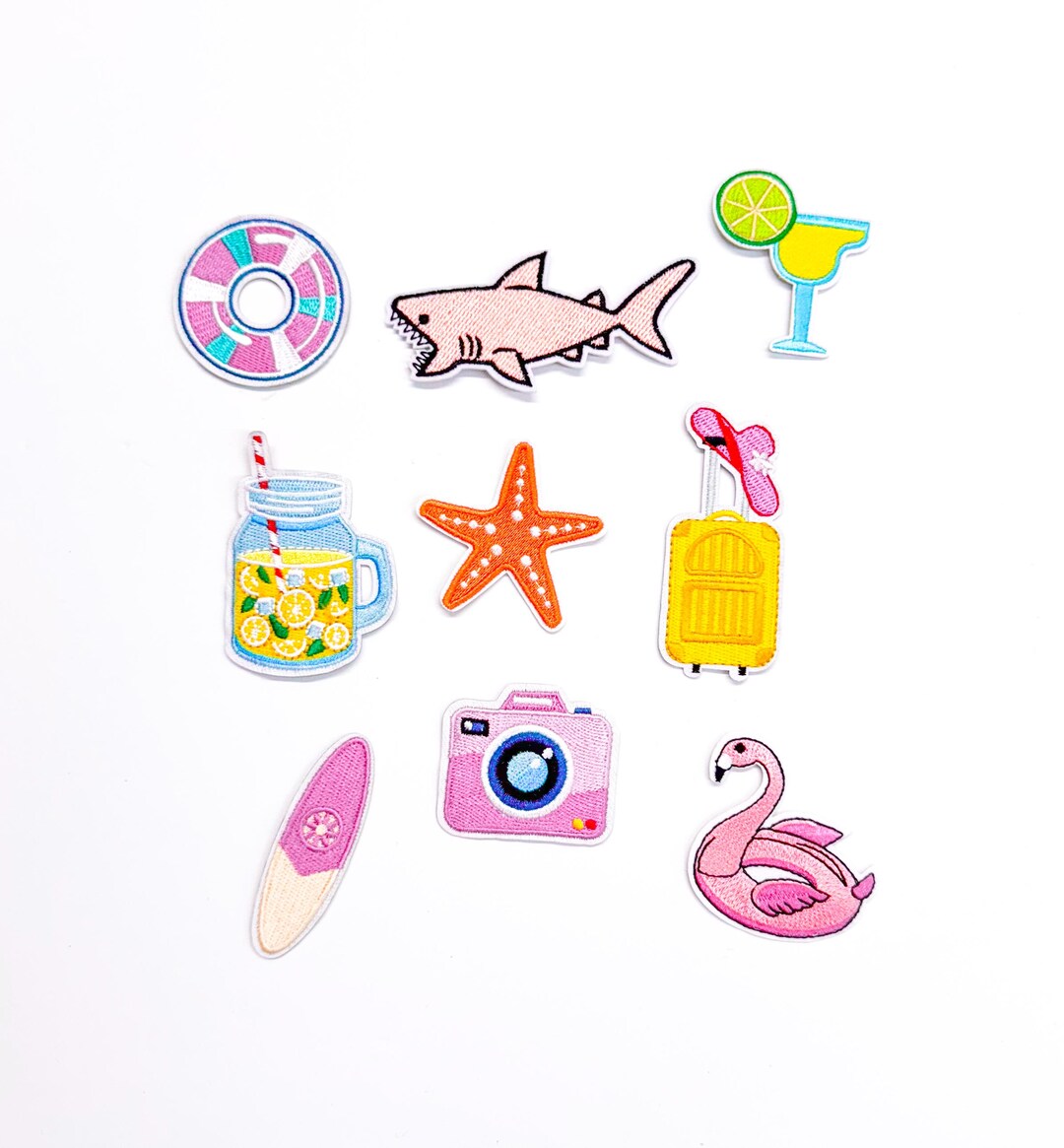Summer Iron on Patch Set: Beach Vacation DIY Patches - Etsy