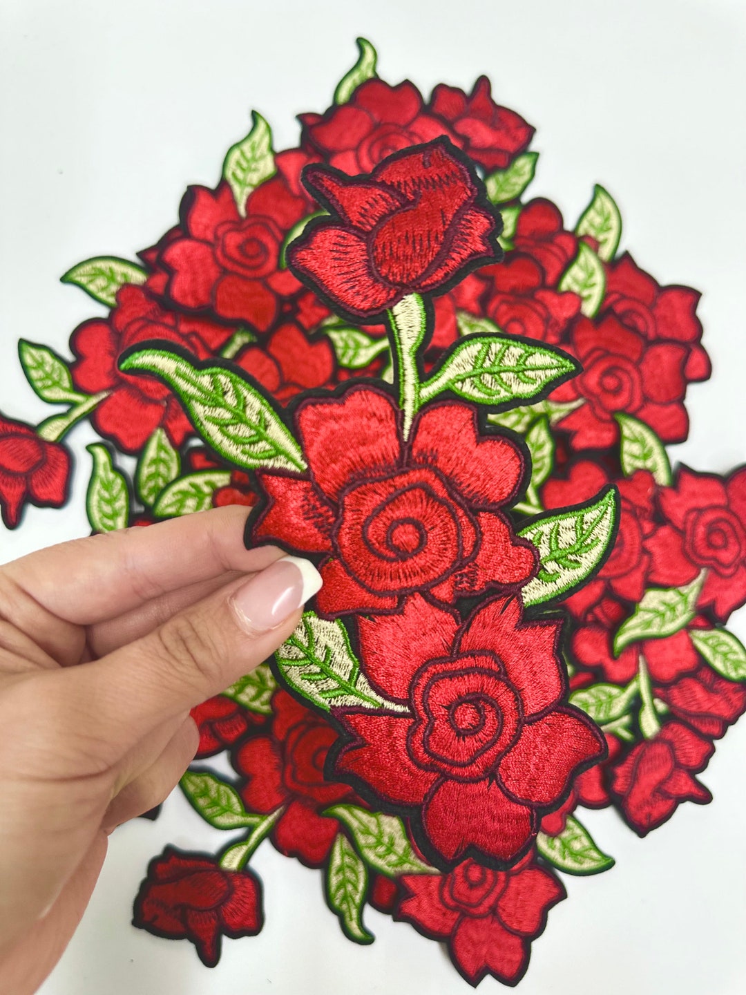 Rose Patch, Rose Vine Patch, Red Flower Patch, Small Patches ...
