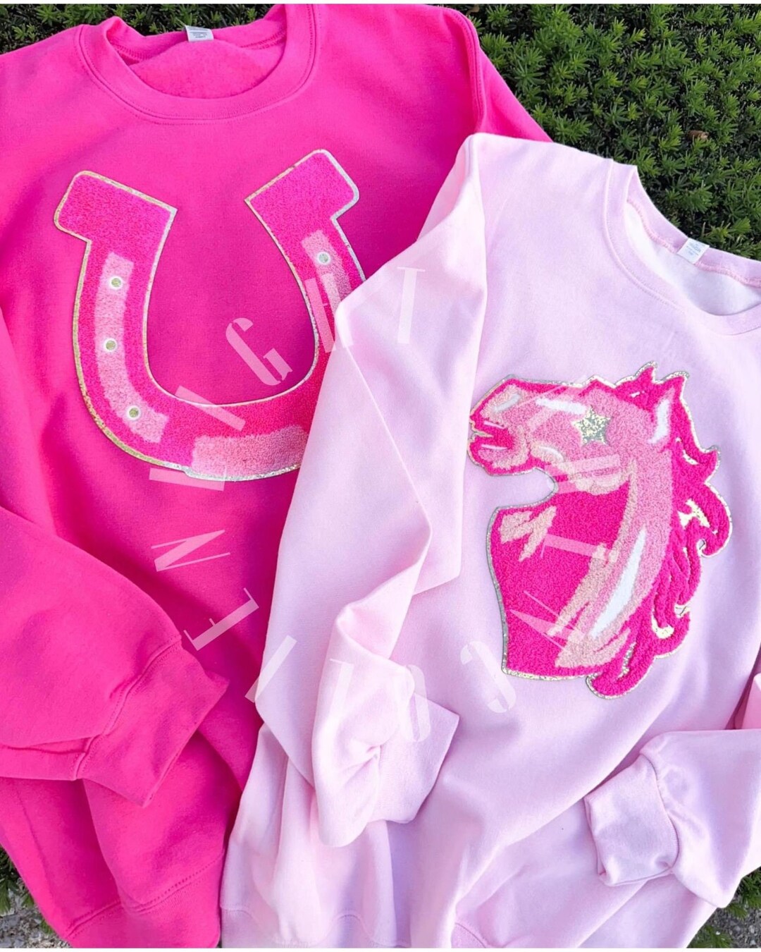 Preppy Pink Mascot Patch Preppy Mascot Sweatshirt Mustang - Etsy