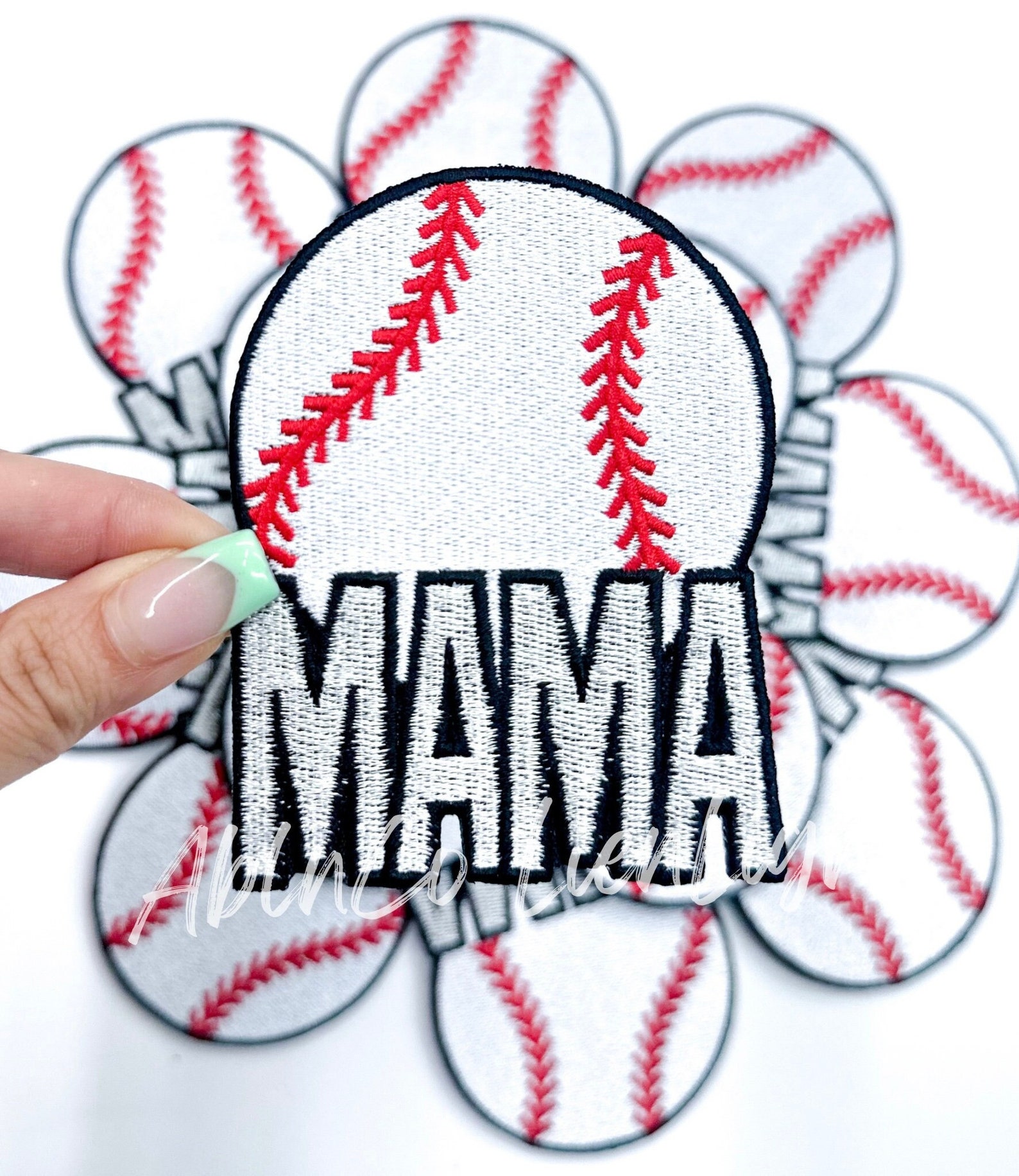 Baseball Mama Patch: Embroidered Iron-on Patch for Trucker Hat - Etsy