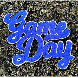 Royal Blue Game Day, Game Day Patch Iron On, Basketball Baseball Soccer ...