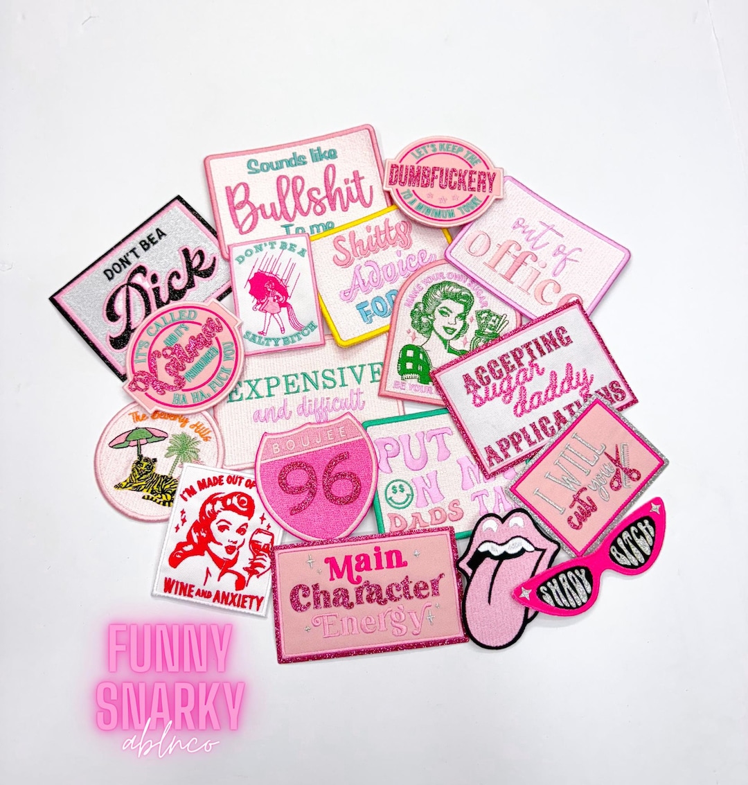 Funny Iron on Patches Bundle: Mystery Patch Bag for Hat Bar - Etsy