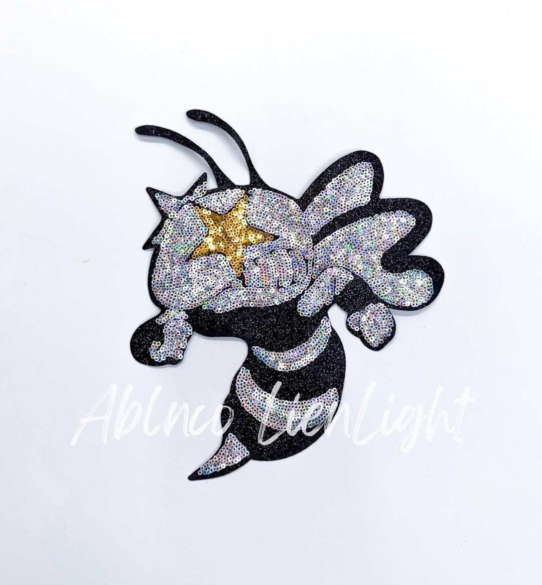 Sequin Hornet Patch: Mascot Iron on Applique (9.25" X 8.5") - Etsy