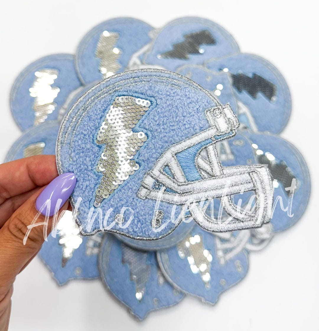 Football Helmet Patch, Blue Helmet Patch, Tailgate Patch, Game Day Patch, Trucker Hat Patches ...