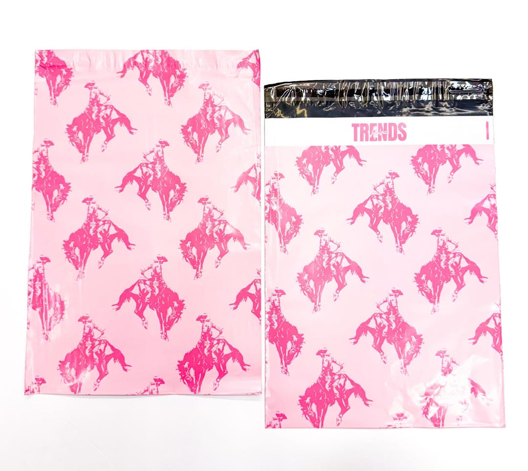 Pink Western Poly Mailers 10x13: Boutique Shipping Bags - Etsy