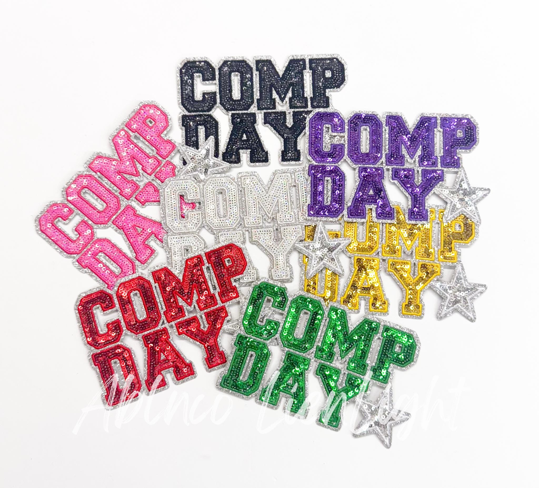 Sequin Comp Day Patch: Iron-on Cheer, Dance, Gymnast Patch - Etsy