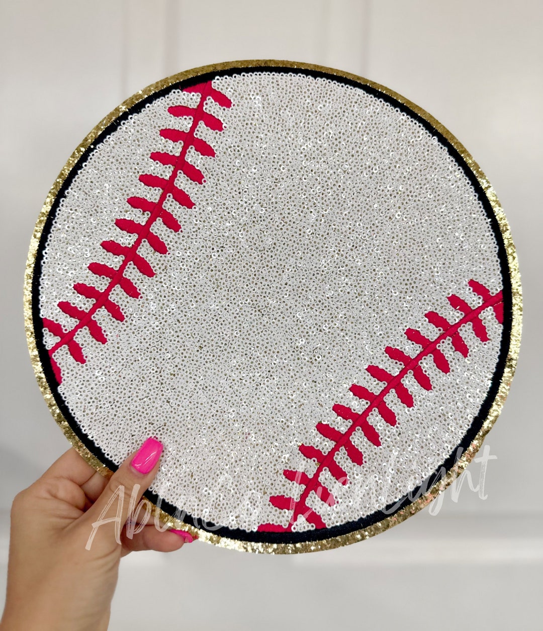 Large Baseball Sequin Chenille Patch: Game Day Iron-on - Etsy