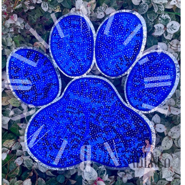 Large White Chenille Paw Print - Etsy