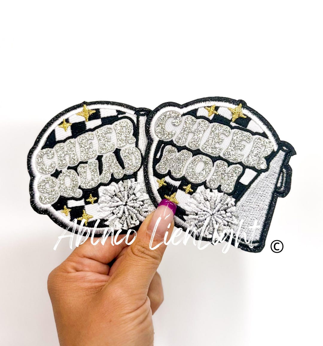 Cheer Patches, Silver Cheer Patch, Cheer Squad Patch, Cheer Mom Patch ...