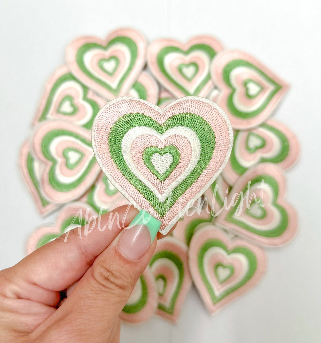 Groovy Heart Iron on Patch: Retro Preppy Chenille Applique - Etsy