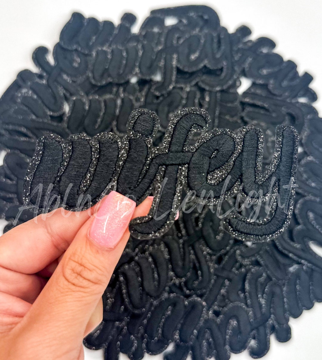 Wifey Patch, Wifey Cursive Patch, Trucker Hat Patches, Black Wifey ...