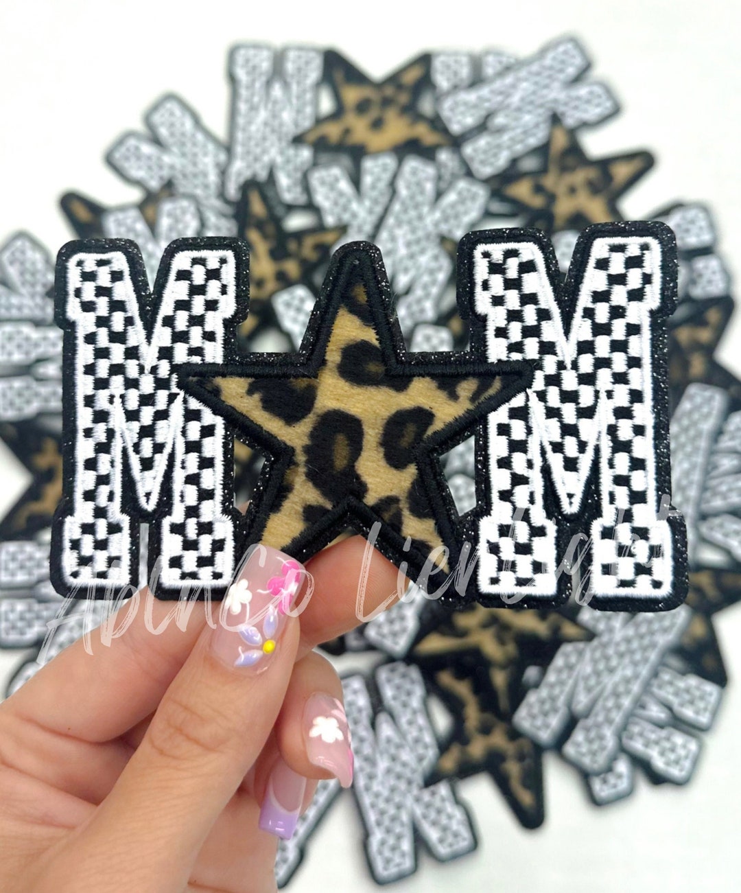 Mom Patch, Star Cheetah Print Patch, Trucker Hat Patches, Checkered ...