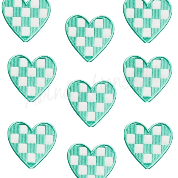 Checkered Heart - Etsy