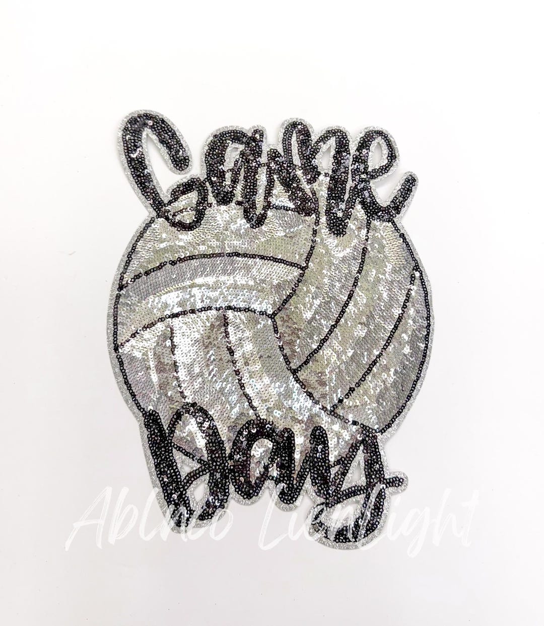 Sequin Volleyball Patch, Volleyball Patch, Game Day Patch, Big Iron on ...