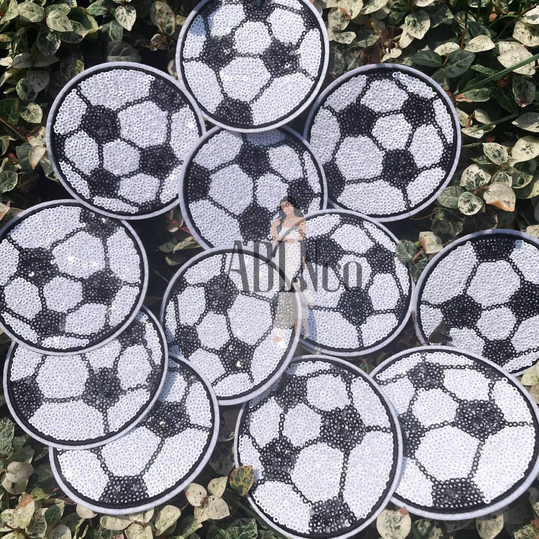Soccer Ball Patch, Small Soccer Sequin Patch, Soccer Game Day Patch ...