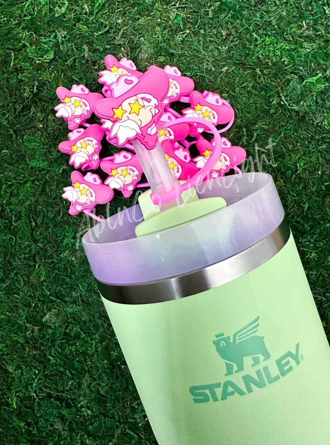 Straw Topper, Preppy Pink Mascot, Rebel Straw Topper, Stanley Cup ...