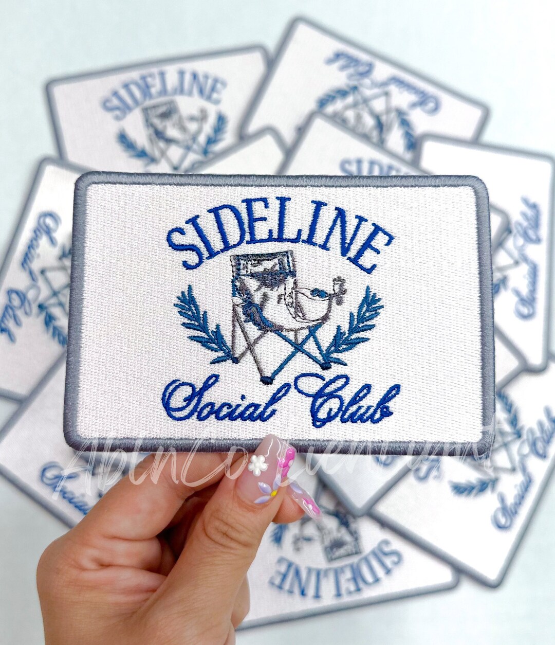 Sideline Social Club Patch: Embroidered Iron-on Applique - Etsy