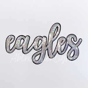 Sequin Eagles Patch: Iron on Mascot Patch - 12” X 6.5” - Etsy