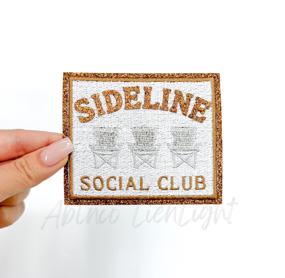 Sideline Social Club Patch: Chenille Game Day Patch - Etsy