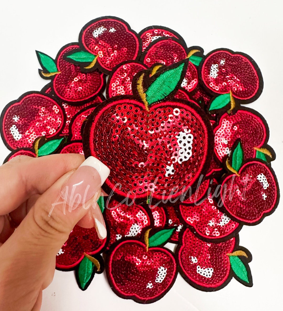 Apple Patch, Teacher Patch, Sequins Patch, Preppy Patch, Small Patches, Embroidery Patch, Iron ...