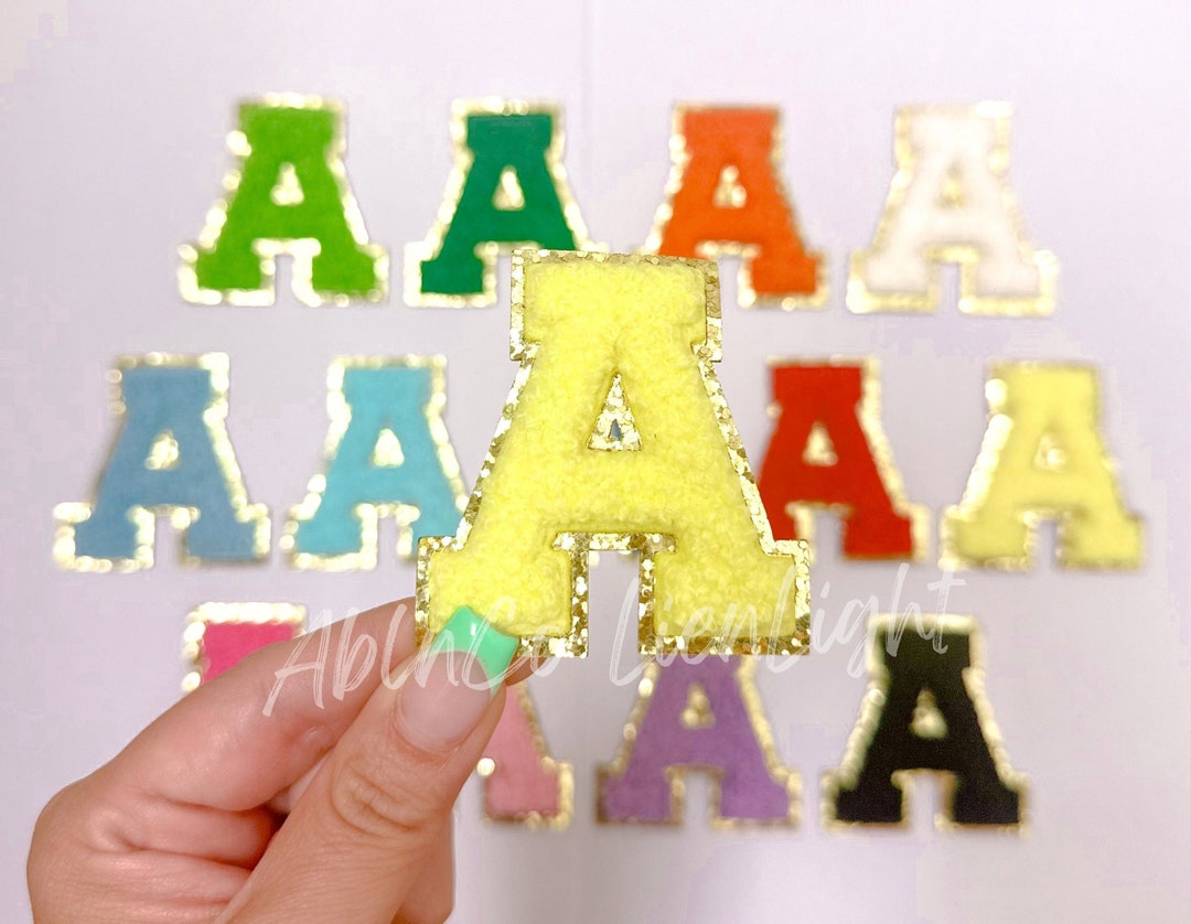 Adhesive Letters, Stick on Letters, Yellow Chenille Letters Self ...